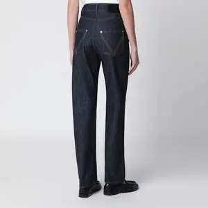 Bottega Veneta Dark Wash Straight-leg Jeans - Blue