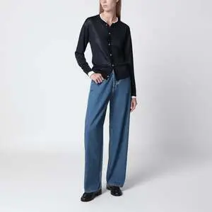 Bottega Veneta High-waisted Wide-leg Jeans In Denim