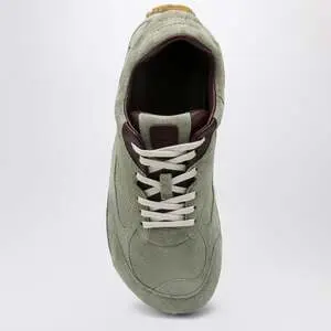 Bottega Veneta Orbit Flash Sneakers In Suede - Green