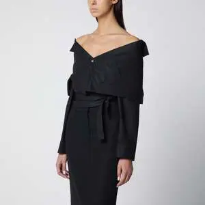 Balenciaga Off-shoulder Wrap Shirt
