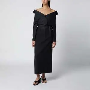 Balenciaga Off-shoulder Wrap Shirt