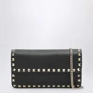 Valentino Garavani Pouch With Rockstud Chain - Black