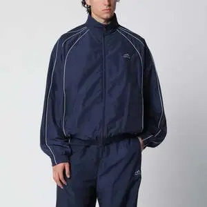 Balenciaga Track Jacket With Bodies Motif - Blue
