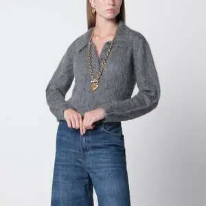Chloé Smoke Alpaca-blend Cardigan