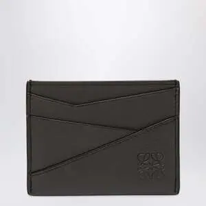 Loewe Dark Green Puzzle Card Holder In Leather