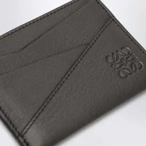 Loewe Dark Green Puzzle Card Holder In Leather