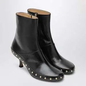 Chloé Junie Hammered Leather Ankle Boots