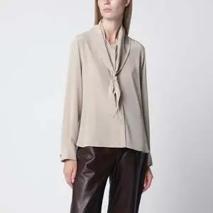 Max Mara Max Mara Rock Silk Blouse Beige