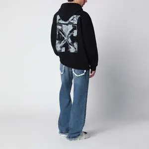 OFF-WHITE™ Cotton Hoodie With Arrow Graphic Print