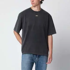 OFF-WHITE™ Off-white Washed T-shirt With Off Logo - Black