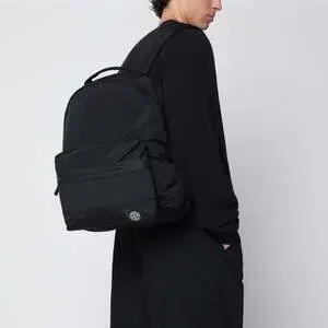 Stone Island Nylon Backpack With Logo Patch - Black