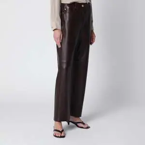 Max Mara Lamb Nappa Leather Trousers
