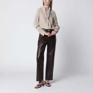 Max Mara Lamb Nappa Leather Trousers