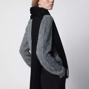 Max Mara Cashmere Stole With Monogram Embroidery