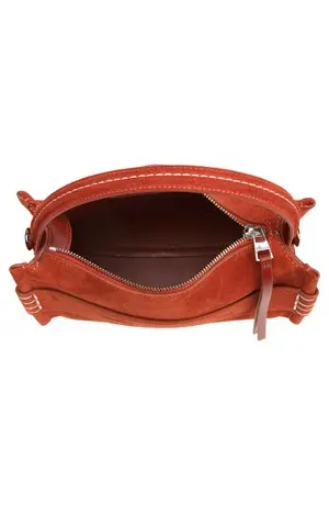 JW Anderson Small Loafer Suede Crossbody Bag - Rust 405
