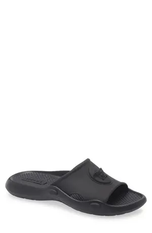 Versace Nettuno Rubber Slide Sandal - Black