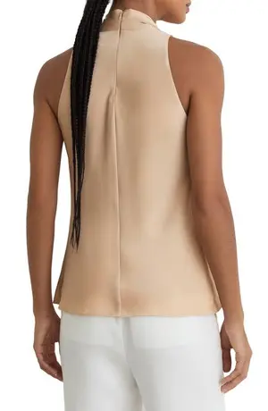 REISS Taylor Crepe Scarf Neck Top