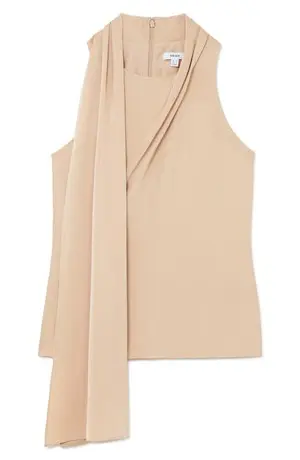 REISS Taylor Crepe Scarf Neck Top