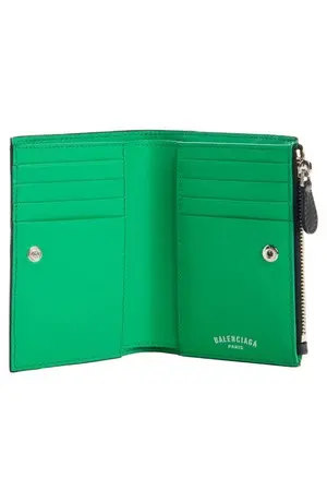 Balenciaga Snob Allover Logo Coated Canvas Bifold Wallet
