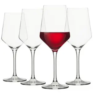 SUR LA TABLE KITCHEN ESSENTIALS Crystal 4-piece All-purpose Wine Glass Set With Modern Curve Silhouette