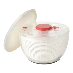 SUR LA TABLE KITCHEN ESSENTIALS Aero Stainless Steel Salad Spinner With Removable Basket - Red