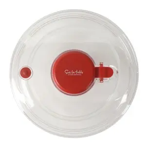 SUR LA TABLE KITCHEN ESSENTIALS Aero Stainless Steel Salad Spinner With Removable Basket - Red