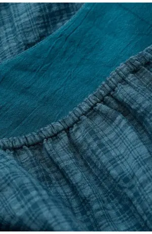SEASALT CORNWALL Laity Plaid Organic Cotton Blend Midi Dress