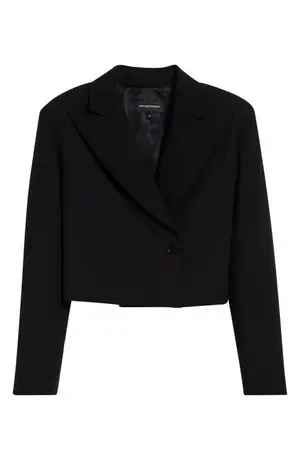 Emporio Armani Cropped Blazer - Solid Black