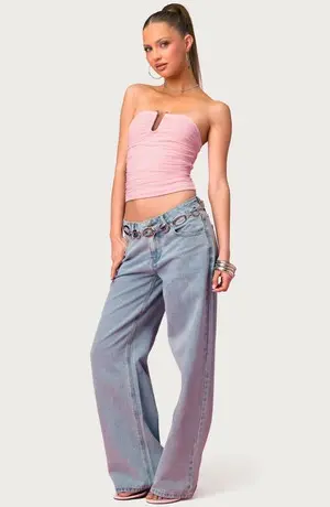 EDIKTED X Barbie™ Strapless Top