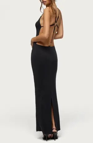 EDIKTED Zhuri Ring Backless Maxi Dress