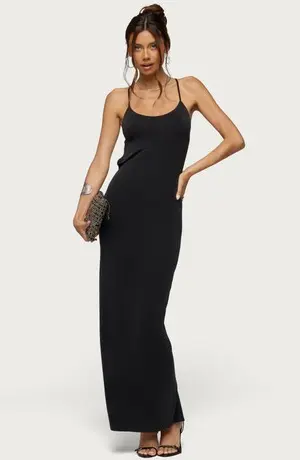 EDIKTED Zhuri Ring Backless Maxi Dress
