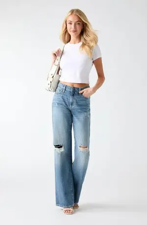 Guess Ripped Slouchy Fit Jeans