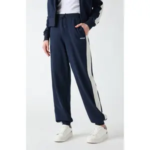 Guess Phoebe High Rise Striped Joggers - Daring Ocean