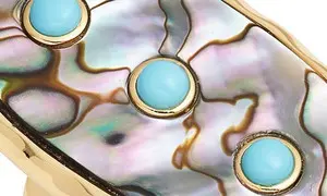 Nest Jewelry Abalone Turquoise Studded Adjustable Ring