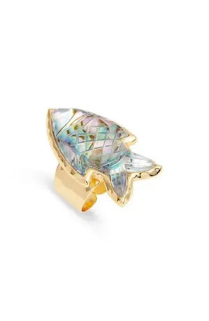 Nest Jewelry Abalone Fish Adjustable Ring