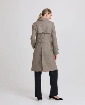 REALLY WILD CLOTHING Orwell Check Trench Coat