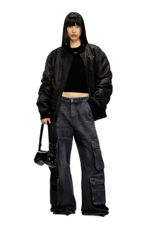 DIESEL® Play Faux Leather Shoulder Bag - Black