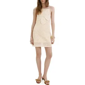 Mango Hibisco Crochet Flower Minidress