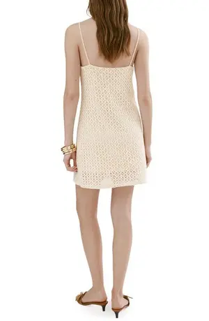 Mango Hibisco Crochet Flower Minidress