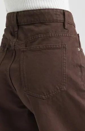 Mango Raw Edge Hem Denim Bermuda Shorts