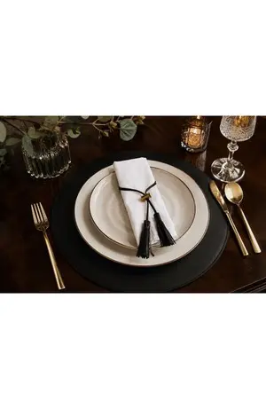 KORCHMAR Nelson Leather Circular Placematset Ot 8