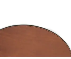 KORCHMAR Nelson Leather Circular Placemat - Espresso
