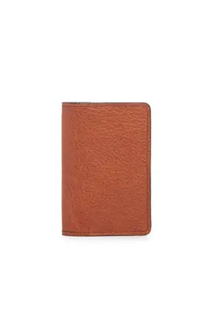 KORCHMAR Earhart Leather Passport Case Pebbled Tan