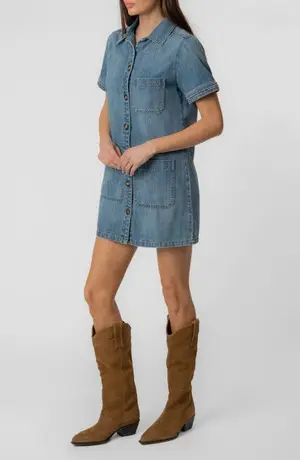 Kut From The Kloth Parker Denim Shirt Dress