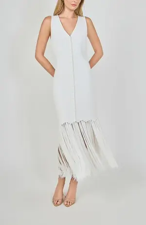 Endless Rose Fringe Knit Midi Dress