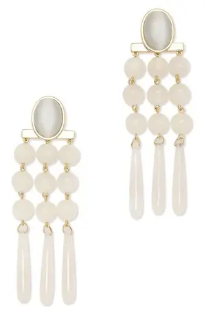 Ramy Brook Ramy Brook Elisa Agate Chandelier Earrings White