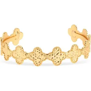 KARINE SULTAN Molten Clover Cuff Bracelet - Gold