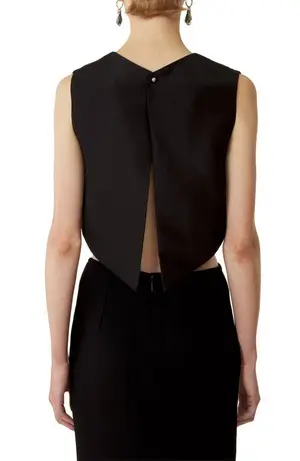 LANVIN Silk Faille Cropped Top
