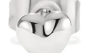 D.LOUISE Mini Heart Stud Earrings - Silver