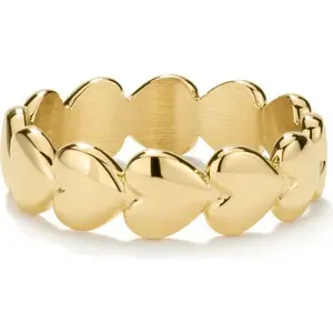 D.LOUISE Mini Hearts Stacking Ring - Gold
